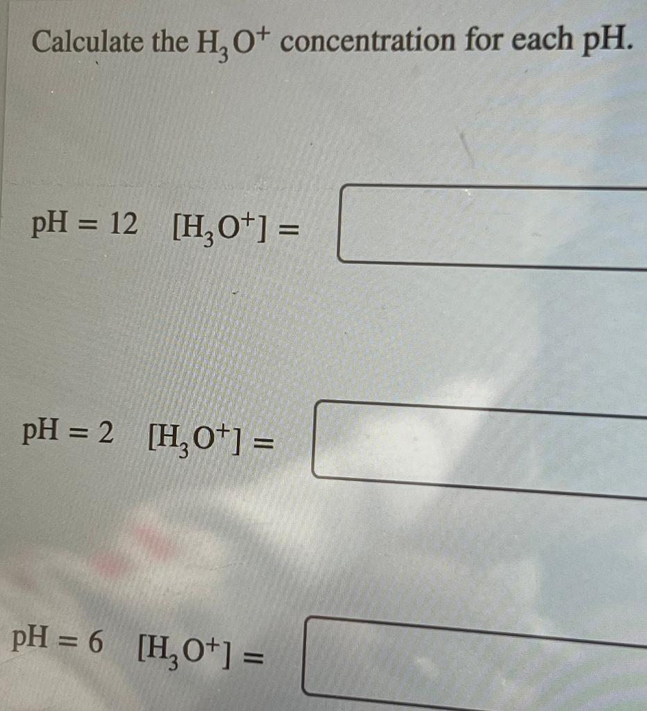 Solved What is the pH of an aqueous solution with a hydrogen | Chegg.com