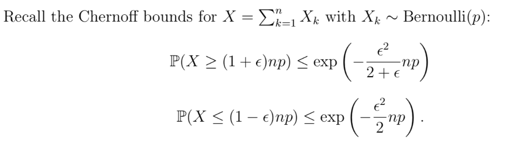 Recall the Chernoff bounds for X-Σ, Xk with Xk ~ | Chegg.com