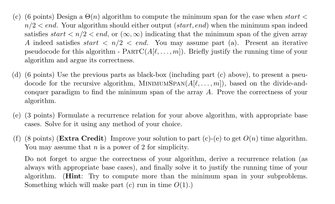 Problem 3-3 (Searching, Simplified!) 20 (+8) points | Chegg.com