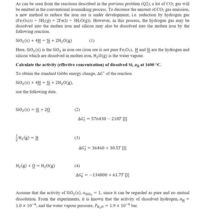 Solved As can be seen from the reactions described in the | Chegg.com