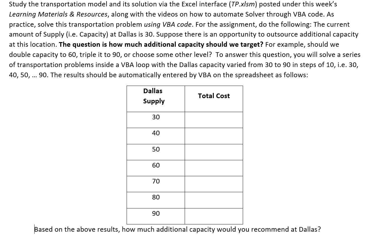 Solved my vba code is producing an error. Please provide | Chegg.com
