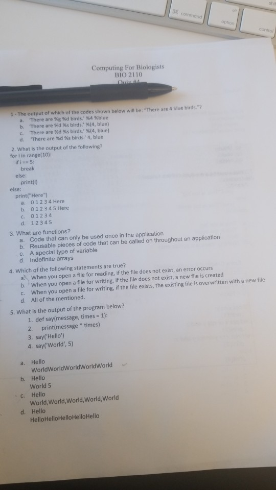 Solved shil 3 command option control Computing For | Chegg.com