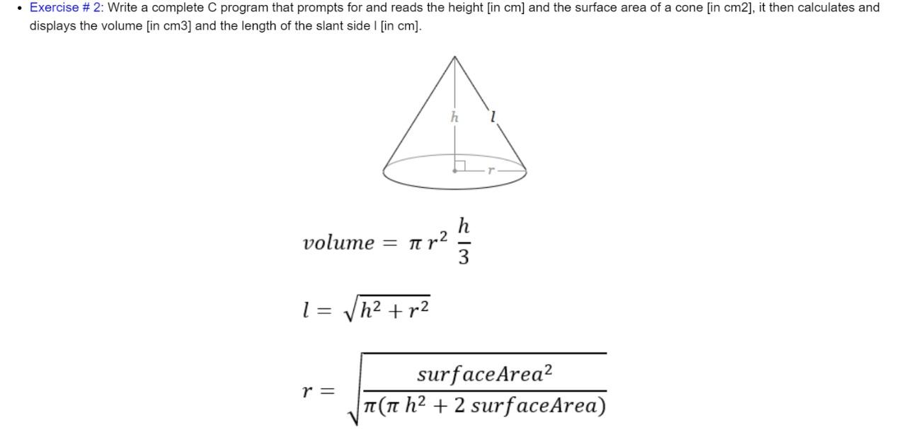Solved Exercise 2 Write A Complete C Program That 