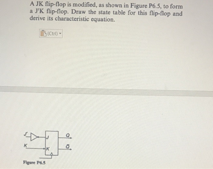Solved A Jk Flip Flop Is Modified As Shown In Figure P65 2017