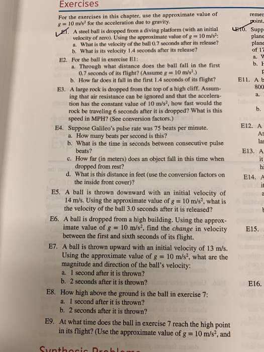 Solved Exercises For the exercises in this chapter, use the | Chegg.com