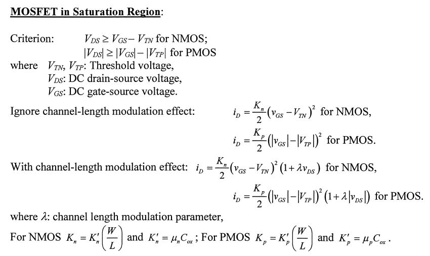 Solved For the MOSFET amplifier circuit given in Figure 1, | Chegg.com