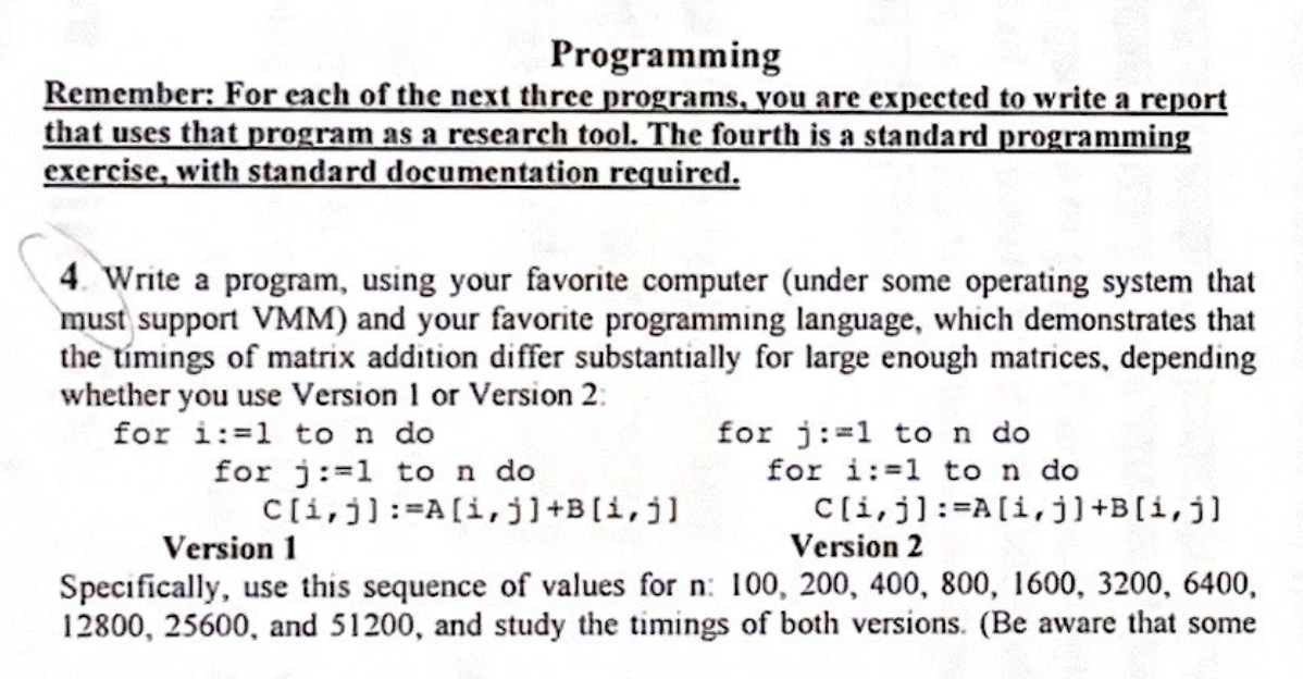 Solved Programming Remember: For each of the next three | Chegg.com