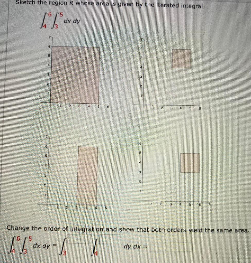 Solved Sketch the region R whose area is given by the | Chegg.com