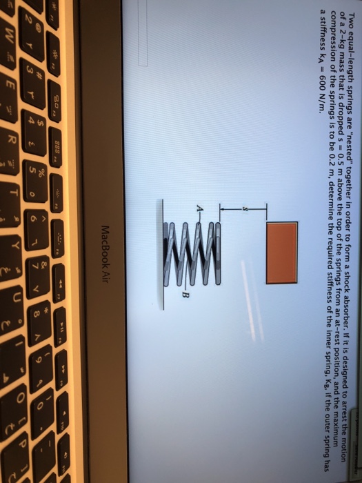 Solved Two equal-length springs are "nested" together in | Chegg.com