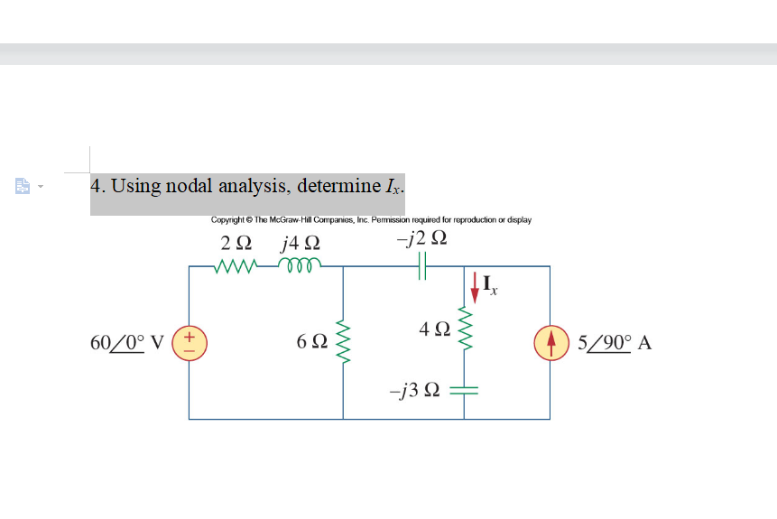Solved Using nodal analysis, determine Ix. | Chegg.com