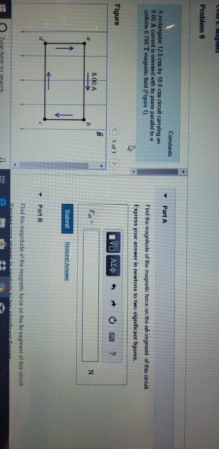Solved Problem 9 Constants Part A A rectangular 120 cm by | Chegg.com