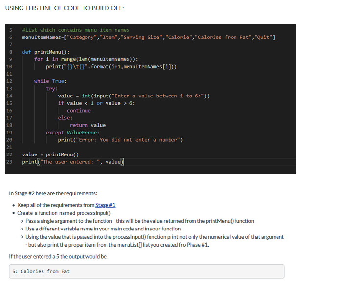 Solved USING THIS LINE OF CODE TO BUILD OFF: #list which | Chegg.com