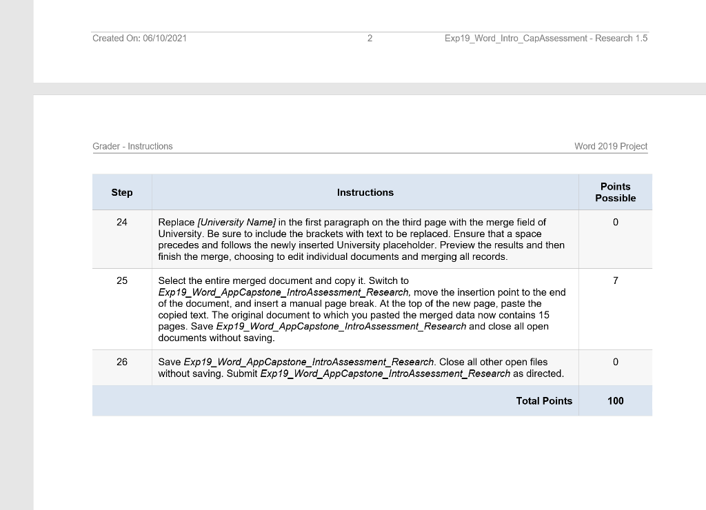 Exp19_Word_Intro_CapAssessment_Research Project | Chegg.com
