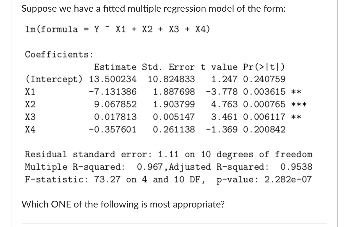 Solved THE CHOSEN ASNWER BELOW IS INCORRECT, PLEASE CHOOSE | Chegg.com