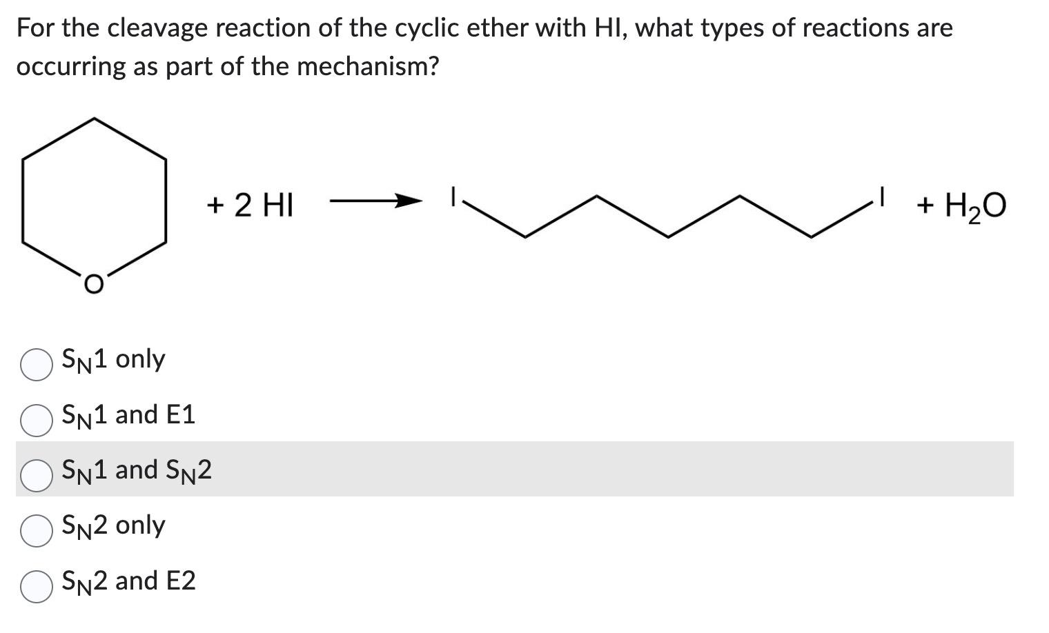 Solved For the cleavage reaction of the cyclic ether with | Chegg.com