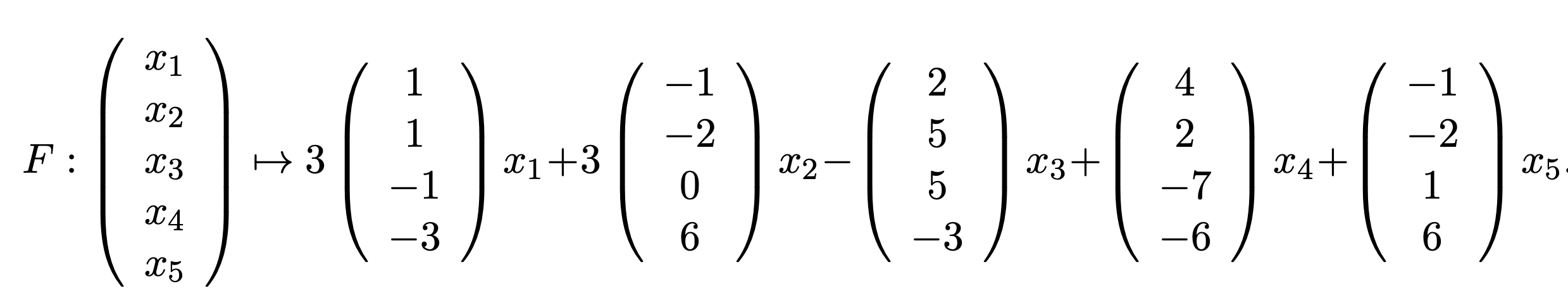 Solved We consider the linear mapping that is defined as | Chegg.com