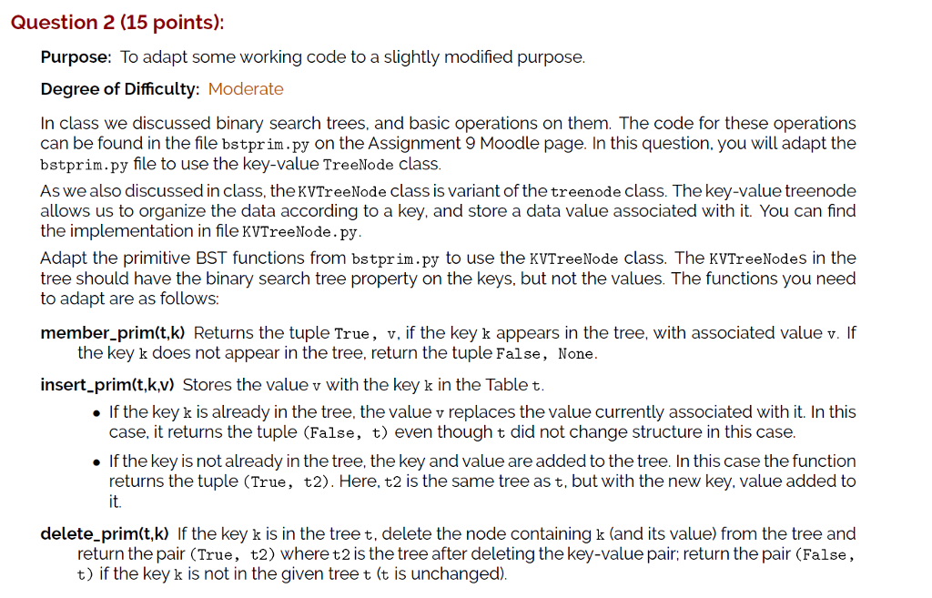 Solved Question 2 (15 points): Purpose: To adapt some | Chegg.com