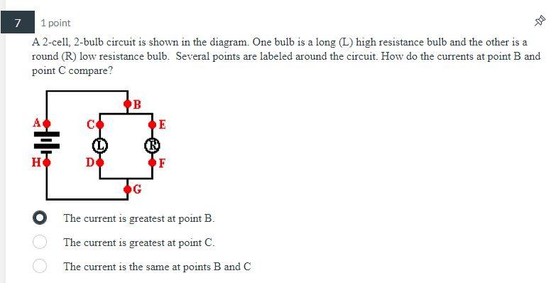 Solved A 2-cell, 2-bulb circuit is shown in the diagram. One | Chegg.com