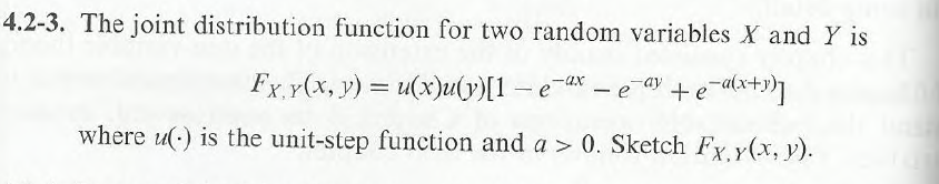Solved 4.2-3. The joint distribution function for two random | Chegg.com