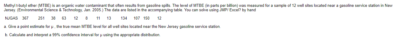 Solved Methyl t-butyl ether (MTBE) is an organic water | Chegg.com