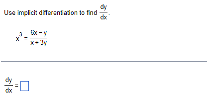Solved Use implicit differentiation to find dxdy. | Chegg.com