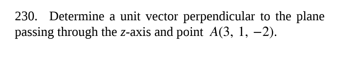 Solved 230. Determine a unit vector perpendicular to the | Chegg.com