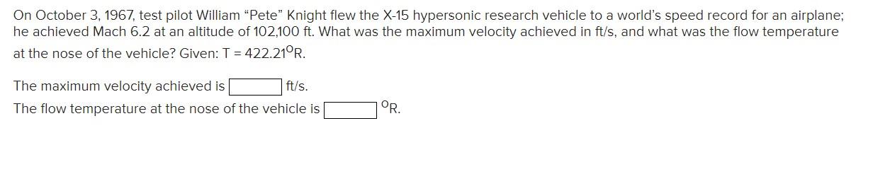 Solved In A High Speed Compressible Flow Mach Number Is