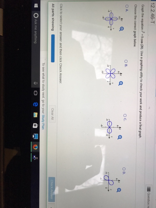 Solved Graph the equation r^2 = 9 cos(2 theta). Use a | Chegg.com