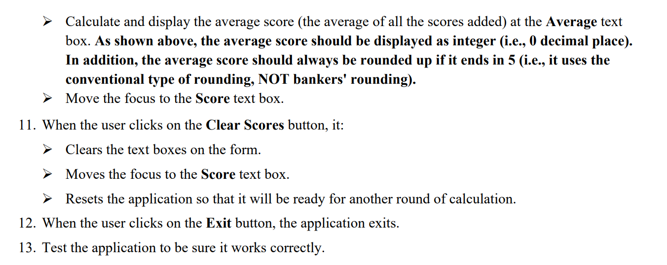 1. Create an application named GradeCalculator. The | Chegg.com