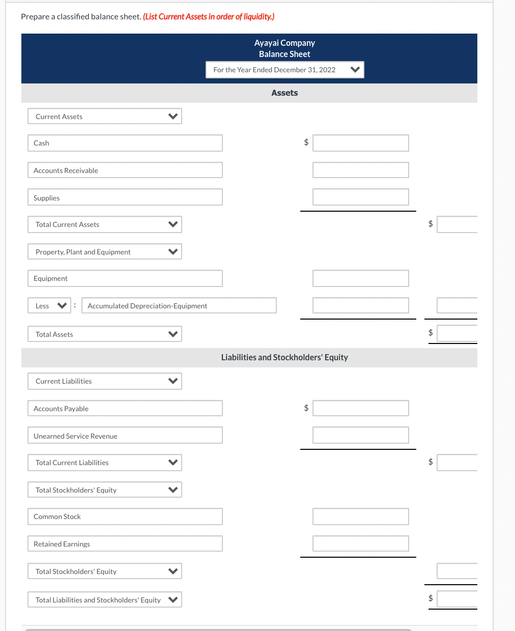 Solved The completed financial statement columns of the | Chegg.com