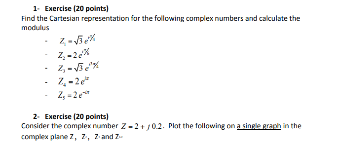 Solved 1- Exercise ( 20 points) Find the Cartesian | Chegg.com Solved 1- Exercise ( 20 points) Find the Cartesian | Chegg.com