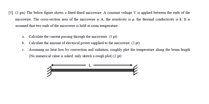 Solved [3]. (5 ﻿pts) ﻿The below figure shows a fixed-fixed | Chegg.com