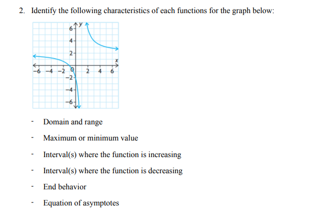 Solved 2. Identify the following characteristics of each | Chegg.com