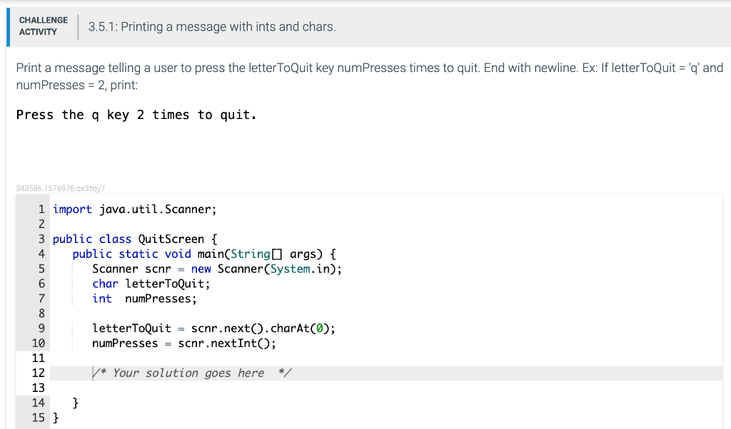 Solved CHALLENGE ACTIVITY 3 5 1 Printing A Message With Chegg