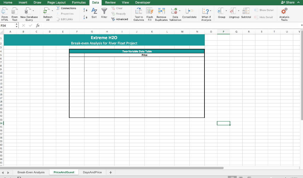 Solved Home Insert Draw Review View Developer + Share a | Chegg.com
