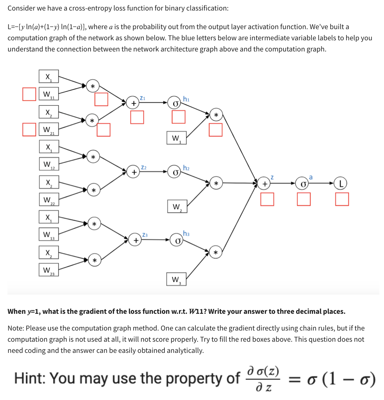Solved Cross Entropy Loss Function For Binary