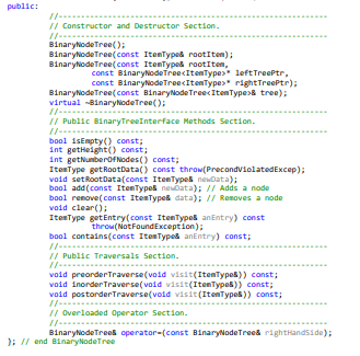 Solved /** ADT binary tree: Link-based implementation. file | Chegg.com