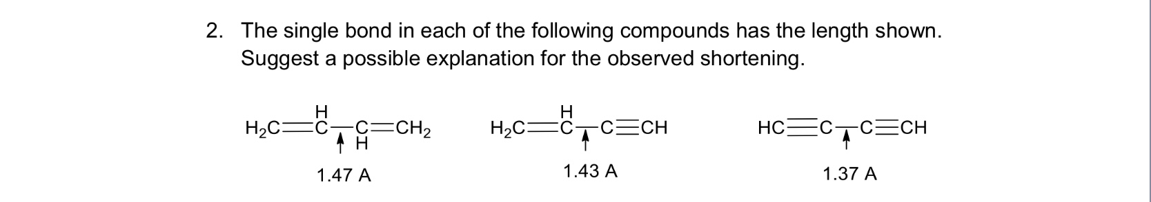 Solved 2. The single bond in each of the following compounds | Chegg.com
