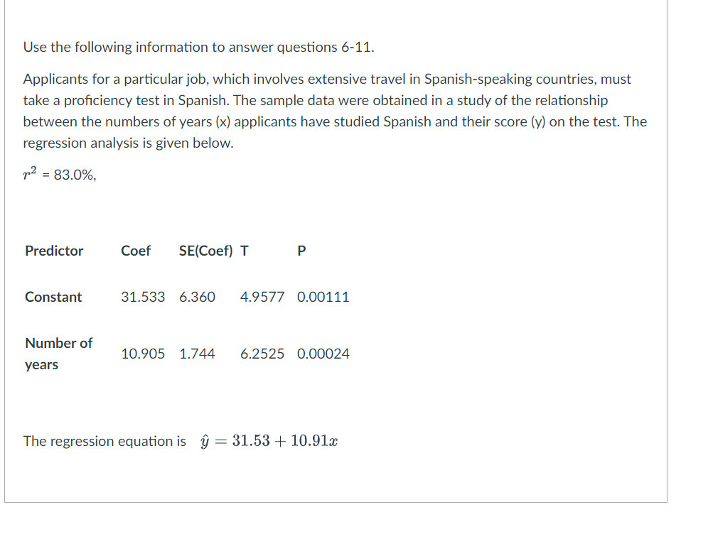 Solved Use the following information to answer questions | Chegg.com