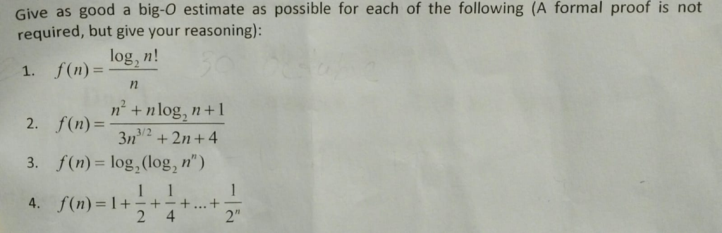 Solved Give as good a big-O estimate as possible for each of | Chegg.com