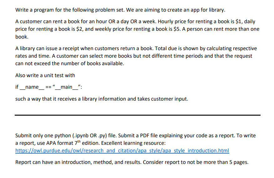 Solved # Code for Library App def library_app(books, | Chegg.com