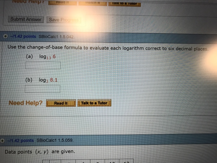 Solved Use the change-of-base formula to evaluate each | Chegg.com