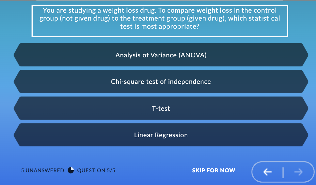 Solved You are studying a weight loss drug. To compare | Chegg.com