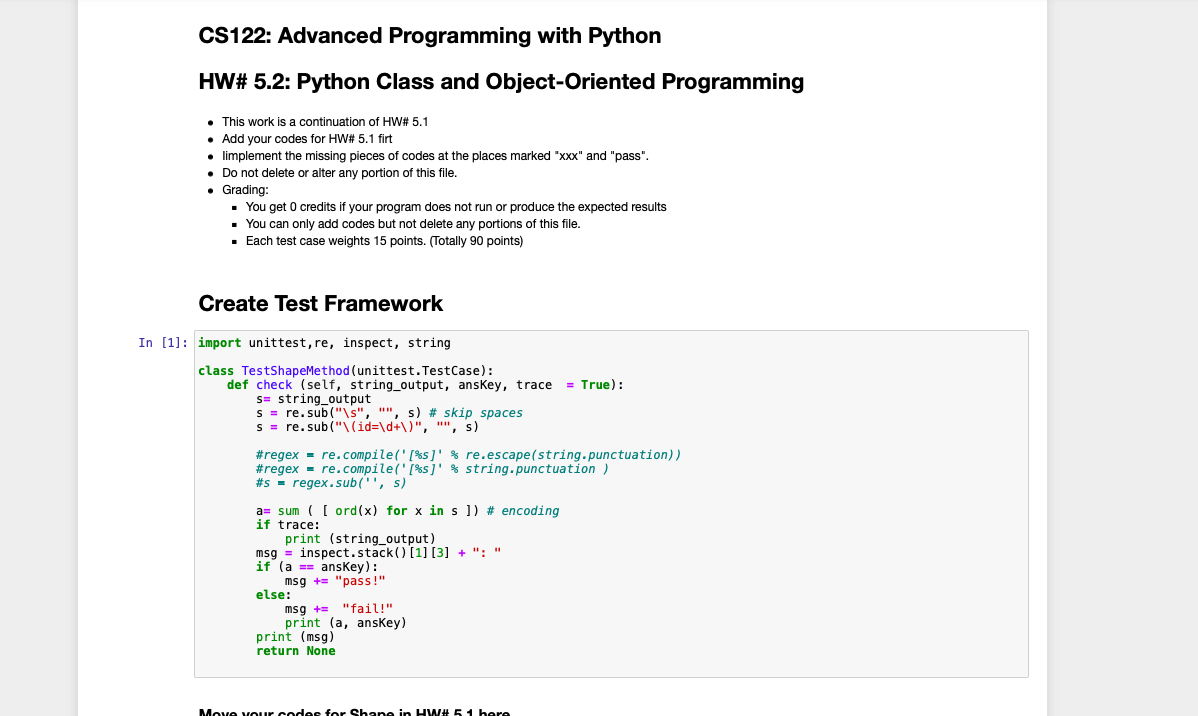 CS122: Advanced Programming with Python HW# 5.2: | Chegg.com
