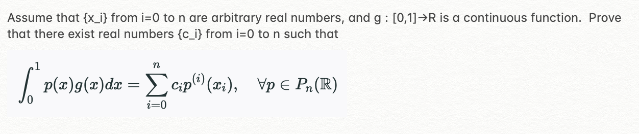 Assume that {x_i} from i=0 to n are arbitrary real | Chegg.com