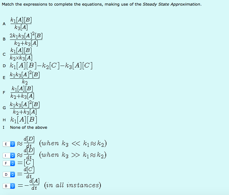 Solved Chemical Kinetics: Steady State Approximation | Chegg.com