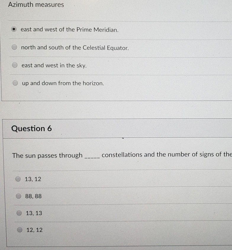 Solved Azimuth measures east and west of the Prime Meridian. | Chegg.com