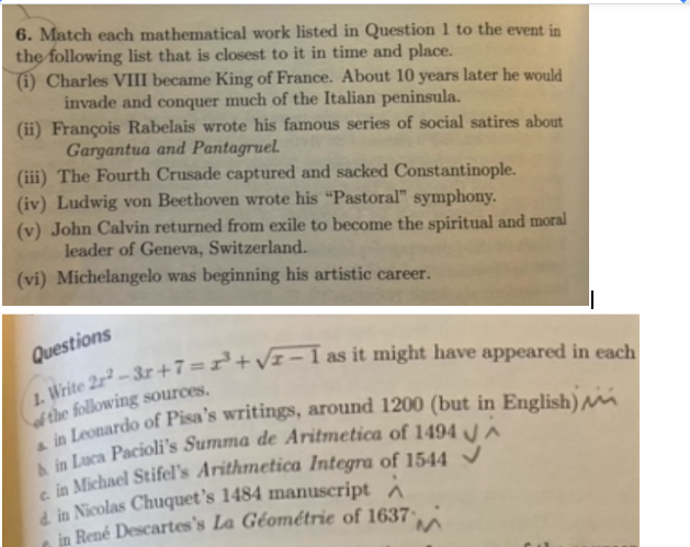 Solved I need question NUMBER SIX answered step by step in | Chegg.com