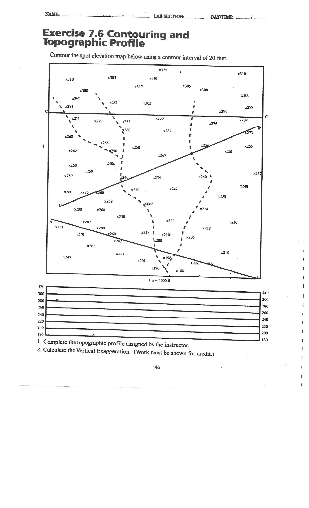 Solved DAYTIME LAB SECTION: NAMH Exercise 7.6 Contouring and | Chegg.com