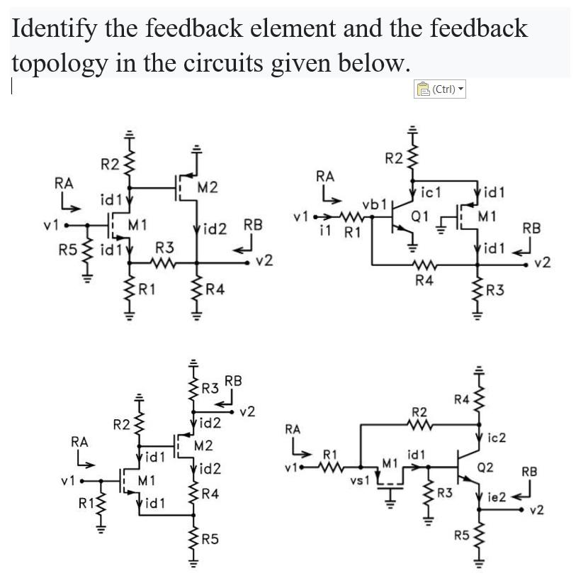 Solved Identify the feedback element and the feedback | Chegg.com